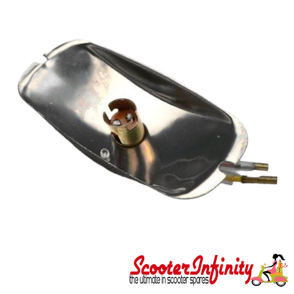 Rear Light Tail Light Reflector SPAQ (Stainless Steel) (Lambretta LI ...