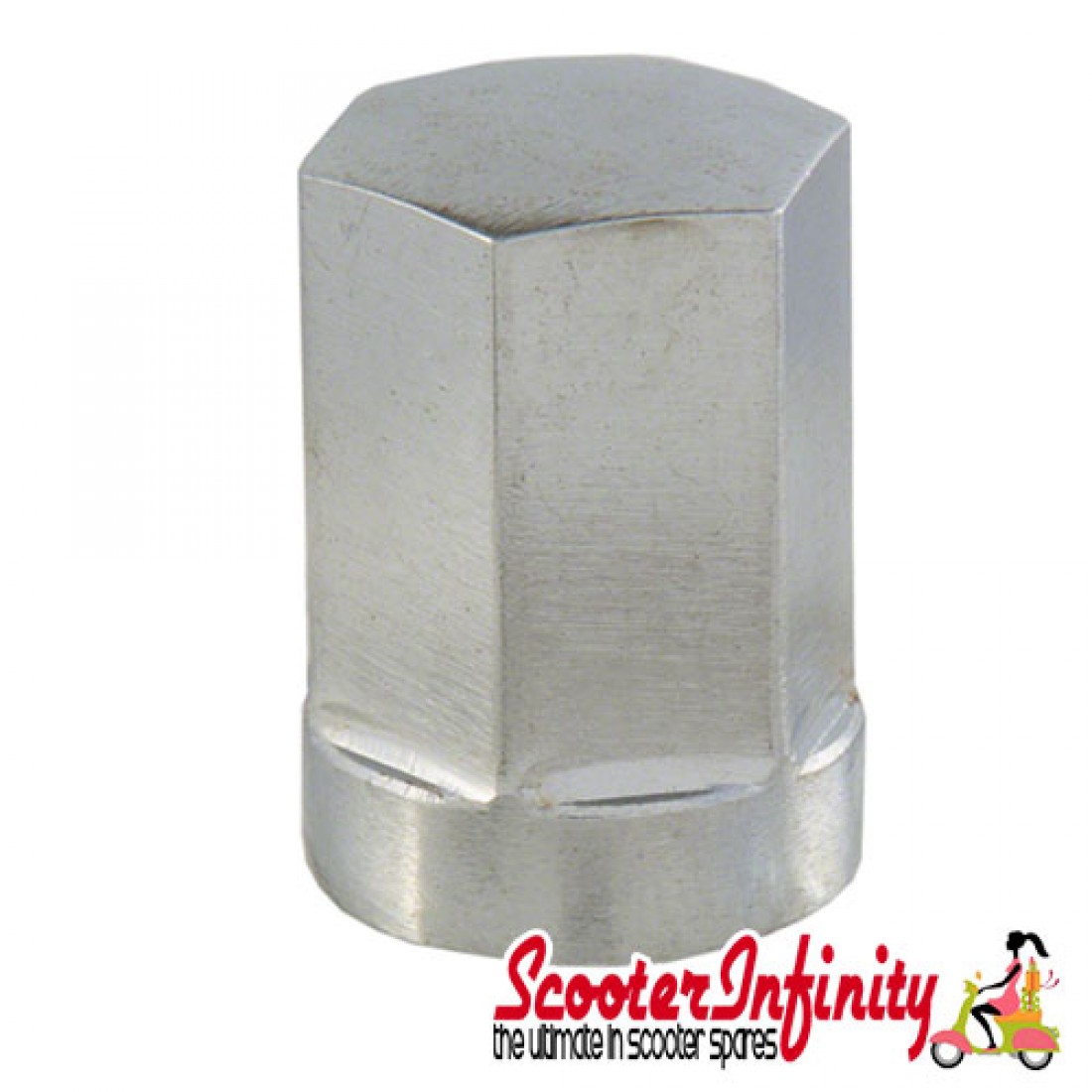 Nut Hexagonal SET of 5 (For SIP Tubeless Rim) (Chrome Nuts) (Vespa)