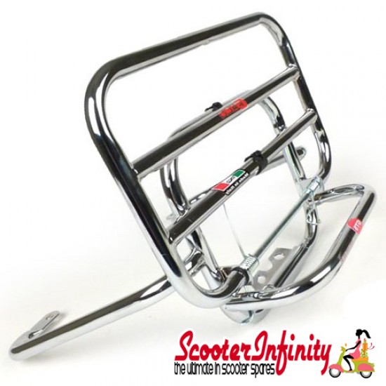 Carrier/Rack Rear Chrome Vespa GTS/GTS Super/GTV (Faco)