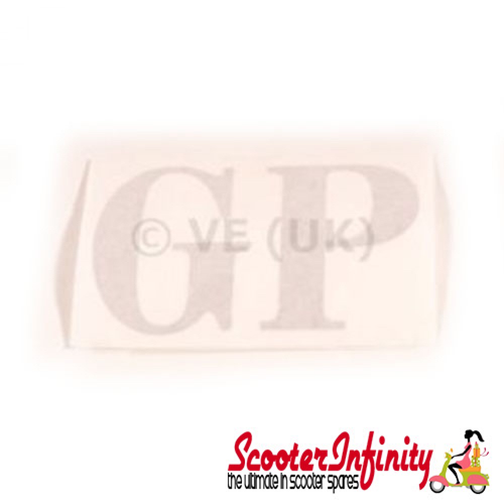 Badge Sticker GP (For Mod Flyscreen) (SILVER) (Lambretta GP)