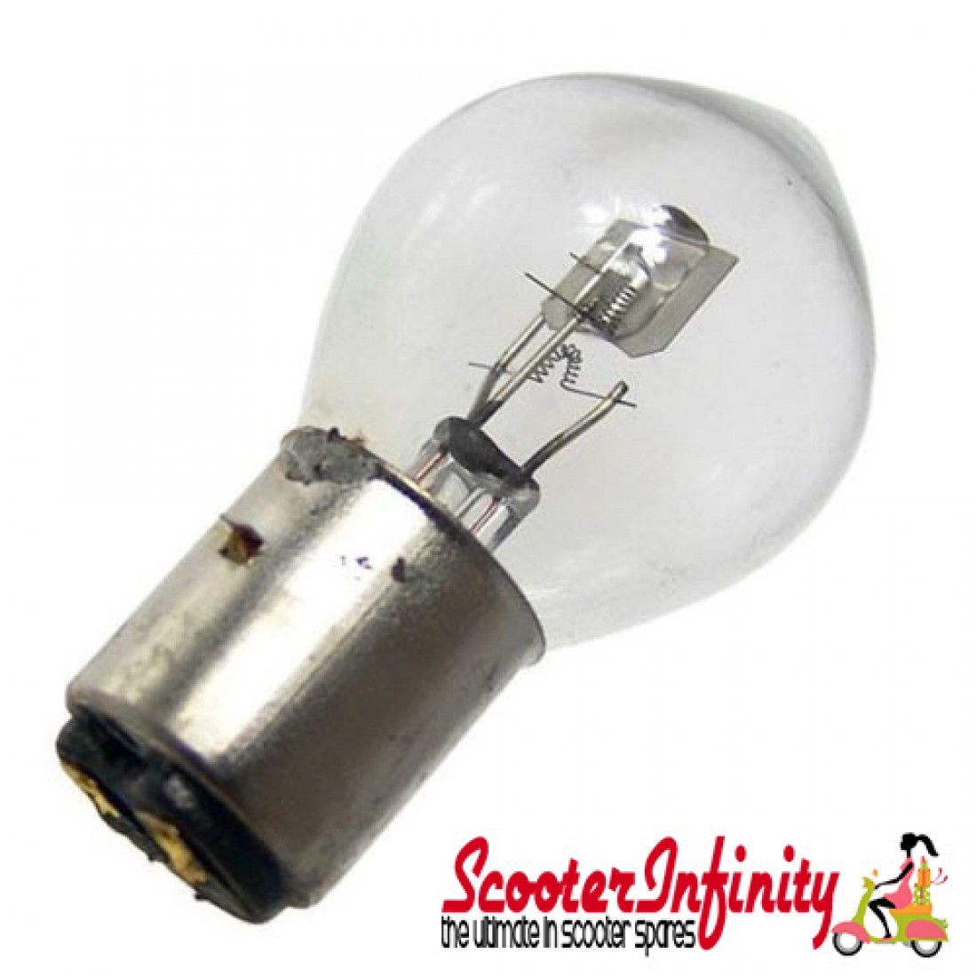 Bulb Headlight (Socket BA20D) 25/25w 6v Lambretta (GP, LI, SX, TV)