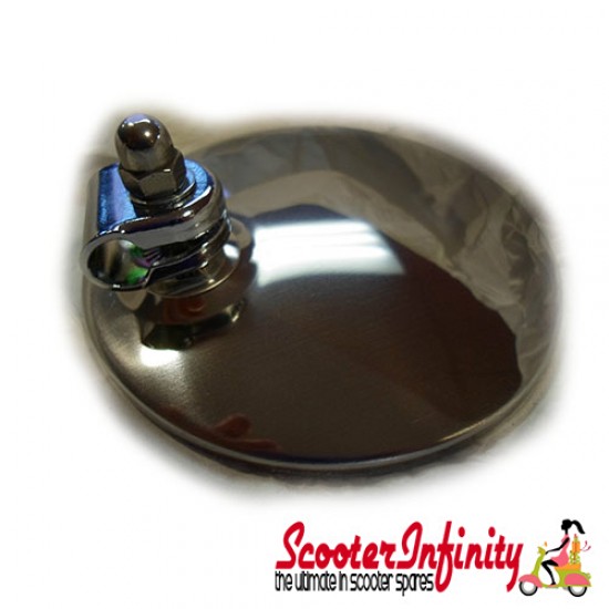 Mirror Head Round (Chrome) (Lambretta / Vespa)