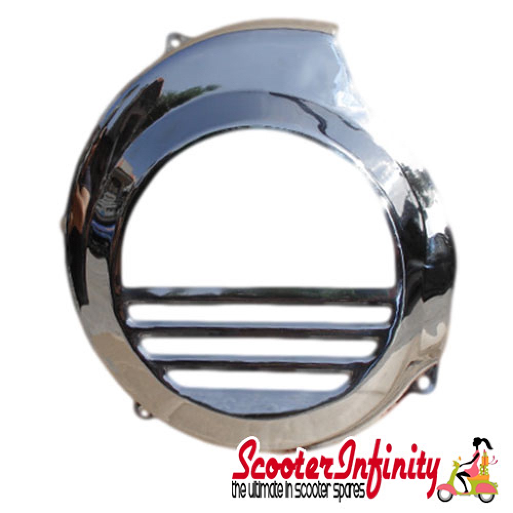 Flywheel Cowling/Cover (Chrome) Vespa P200 (Non Electric Start)