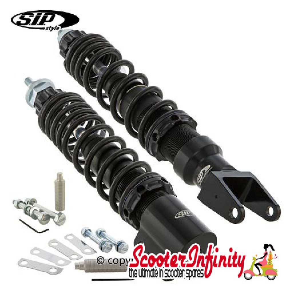 Shock Absorber SIP Performance V2 Adjustable PAIR (Black/Black) (Vespa ...