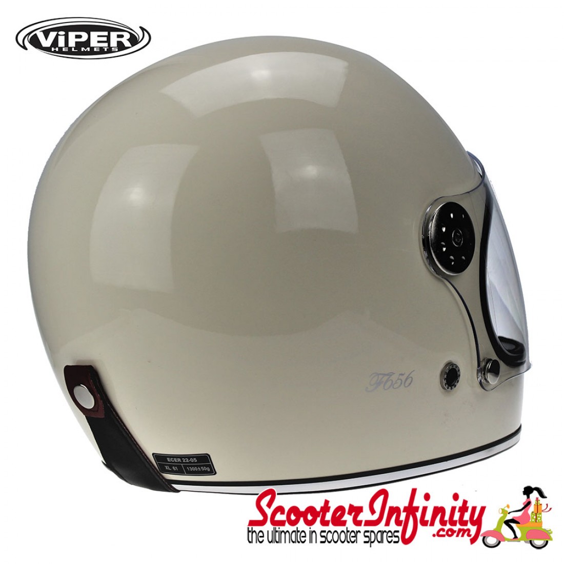 Helmet / VIPER F656 (Full Face - Cream)