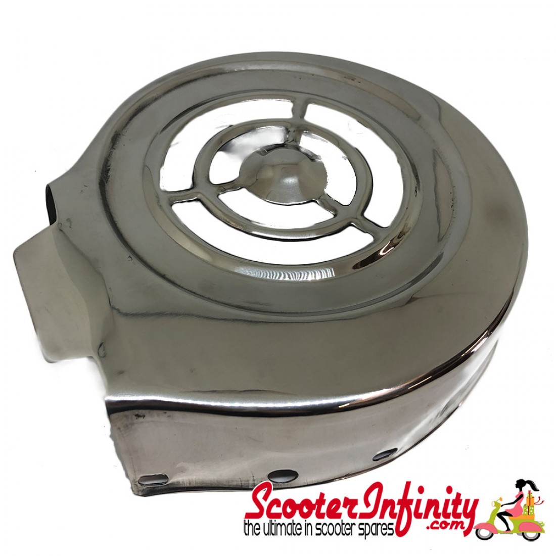 Flywheel Cowling/Cover (Stainless Steel) (Lambretta GP - Long Fin Version)