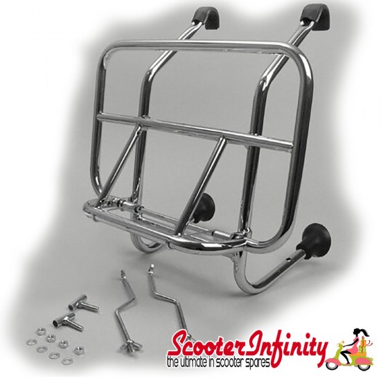 Carrier/Rack Front Cuppini (Chrome) (Medium distance) (Vespa/Lambretta)
